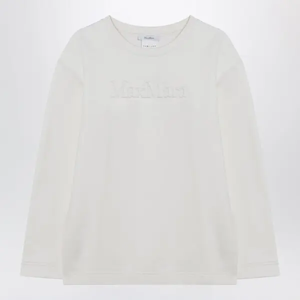 Max Mara Sweatshirt In Silk Blend - White