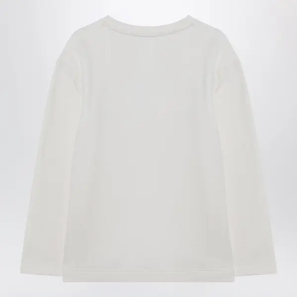 Max Mara Sweatshirt In Silk Blend - White