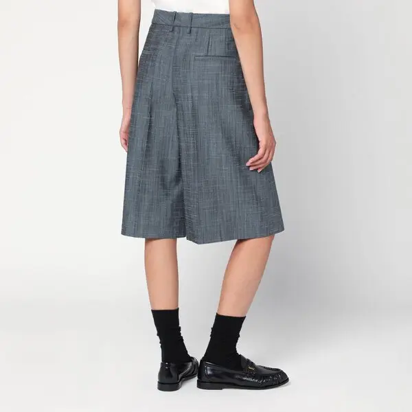 JIL SANDER Bermuda In Lana Dark Sky