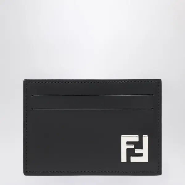 Fendi Slim Squared Ff Card Holder - Black