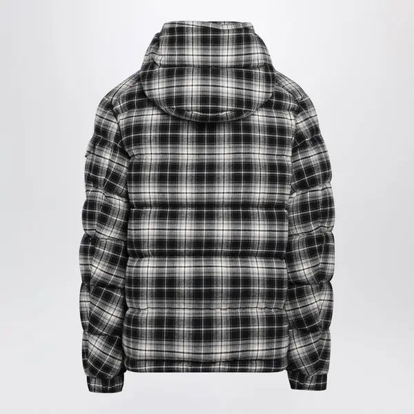 Moncler Ivory Check-pattern Down Jacket