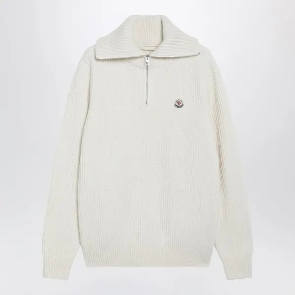 Moncler Ribbed Wool Jumper - Cream