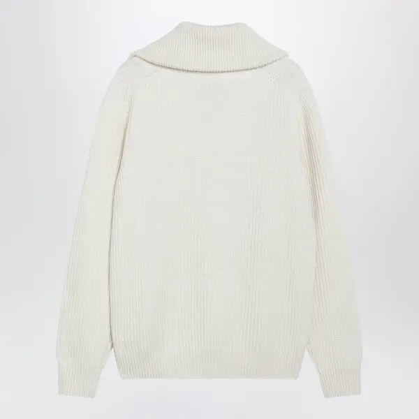 Moncler Ribbed Wool Jumper - Cream