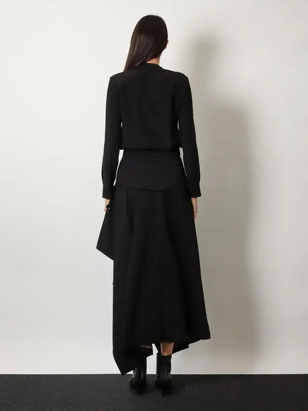 Burberry Heather Asymmetrical Trench Skirt