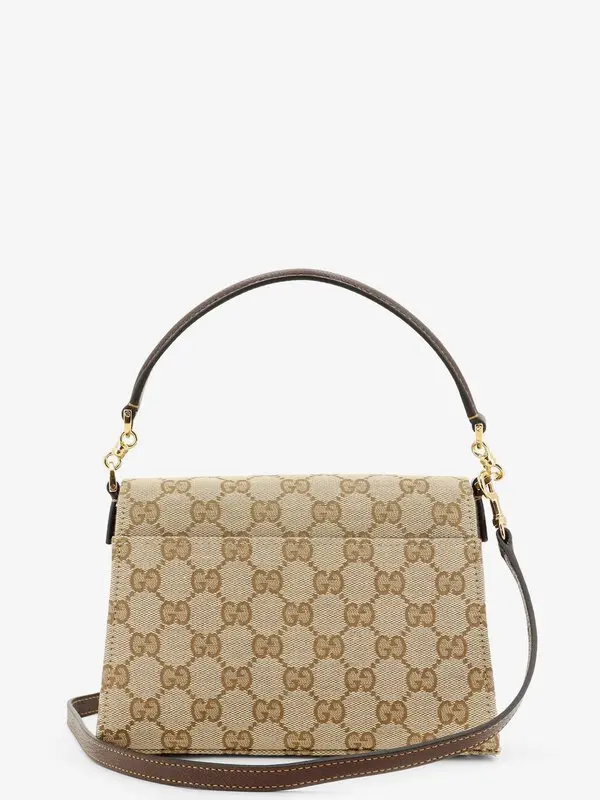 Gucci Horsebit Duomo Gg Canvas Handbag - Brown