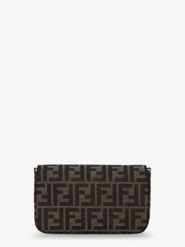 Fendi Wallet On Chain Tube Ff Zucca Fabric Crossbody Bag - Multicolor