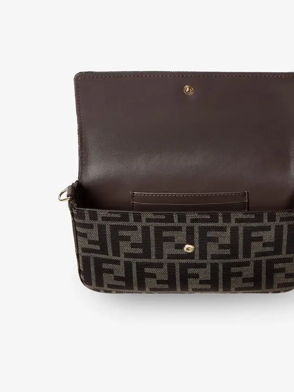 Fendi Wallet On Chain Tube Ff Zucca Fabric Crossbody Bag - Multicolor