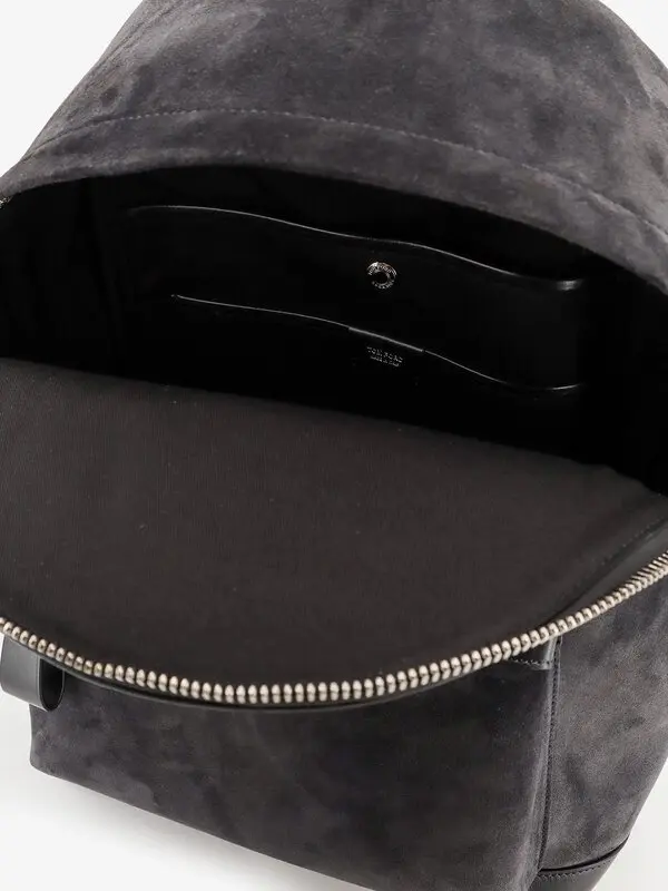 TOM FORD Suede Backpack With Maxi Zip On The Front - Multicolor