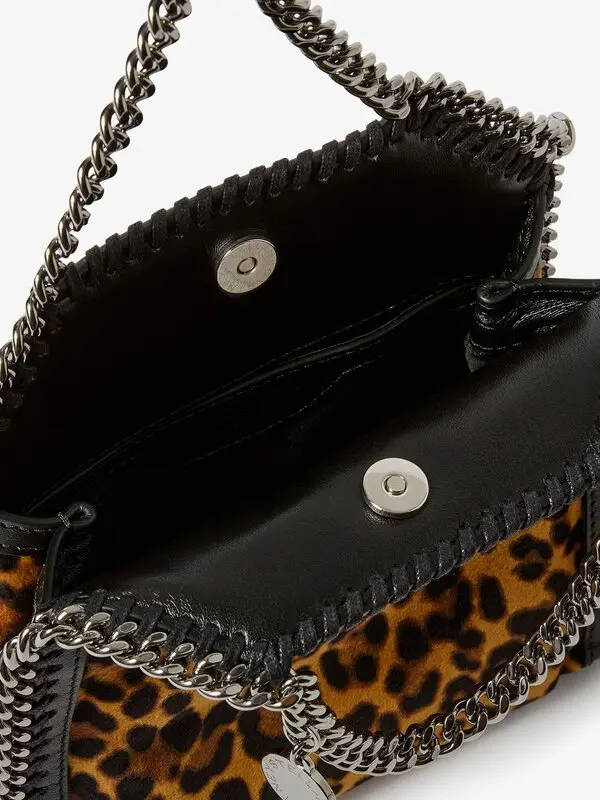 Stella McCartney Falabella Tiny Bag Velvet Crossbody Bag With Animal Print - Multicolor