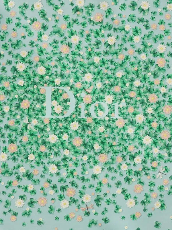 Dior Silk Scarf With Water Lily 90 Motif - Multicolor