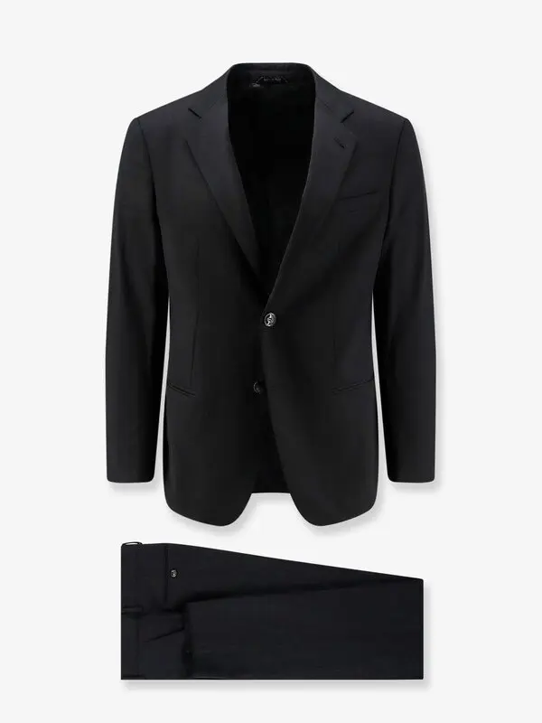 Giorgio Armani Soho Line Super 160s Virgin Wool Suit - Black
