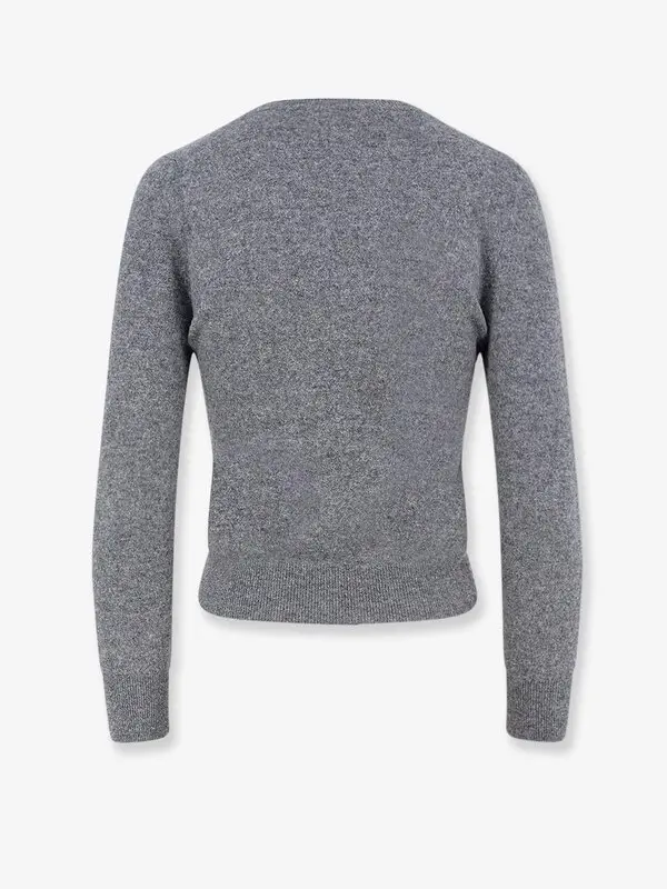 Miu Miu Wool Sweater With Logo Inlay