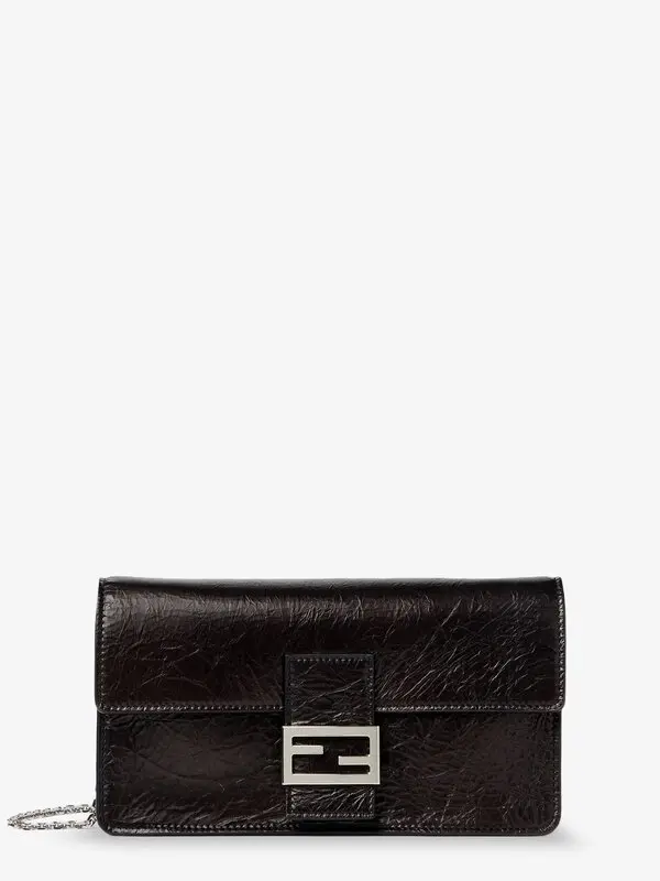 Fendi Wallet On Chain Tube Leather Crossbody Bag - Multicolor