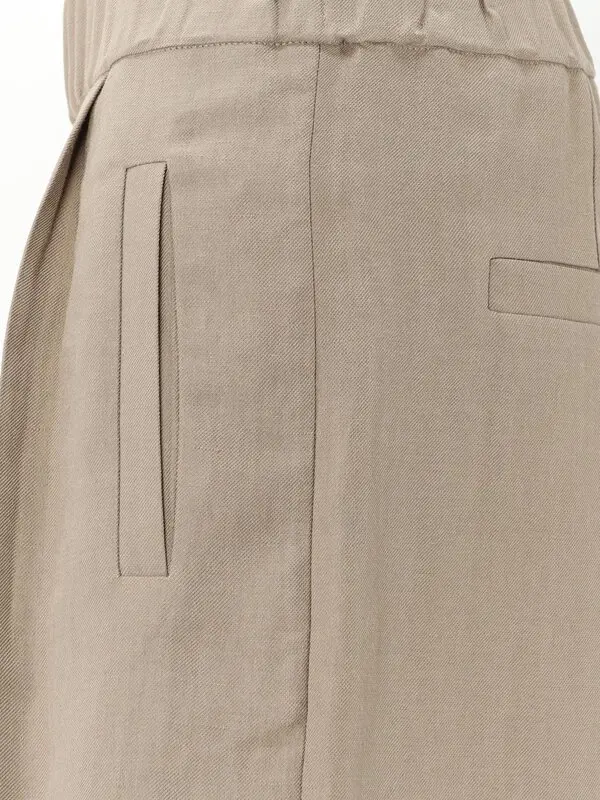 Brunello Cucinelli Viscose And Linen Blend Bermuda Shorts