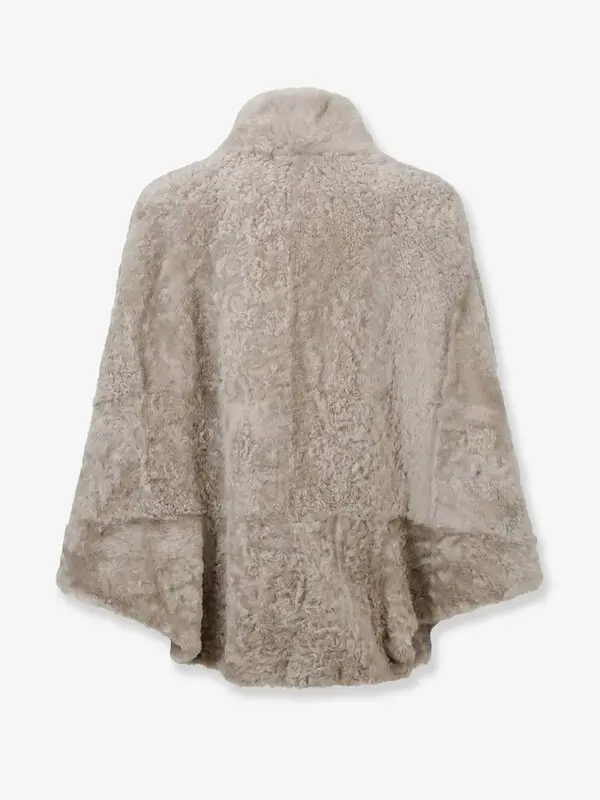 Brunello Cucinelli Short Sheepskin Coat - Cream