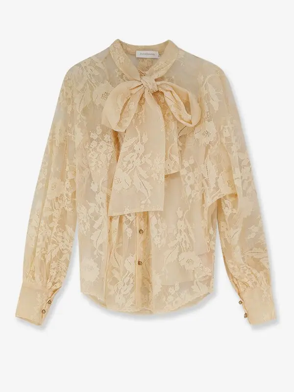 Zimmermann Valiant Lace Shirt - Cream