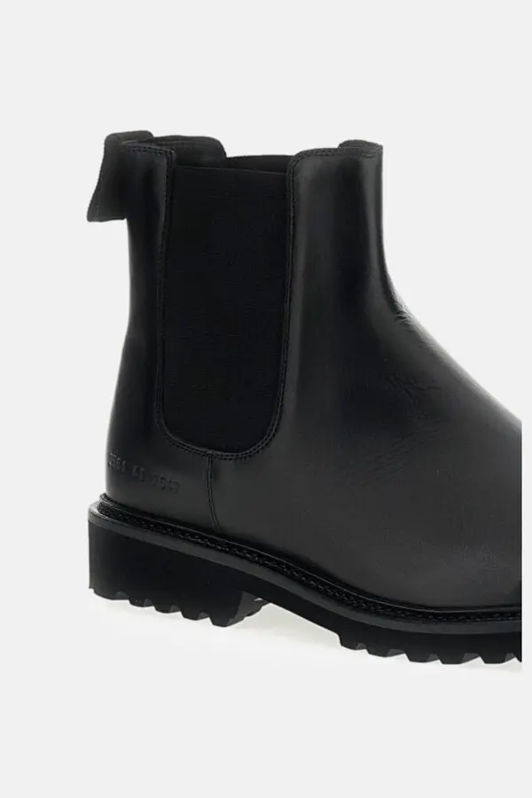 COMMON PROJECTS Stivaletti Chelsea In Pelle - Nero