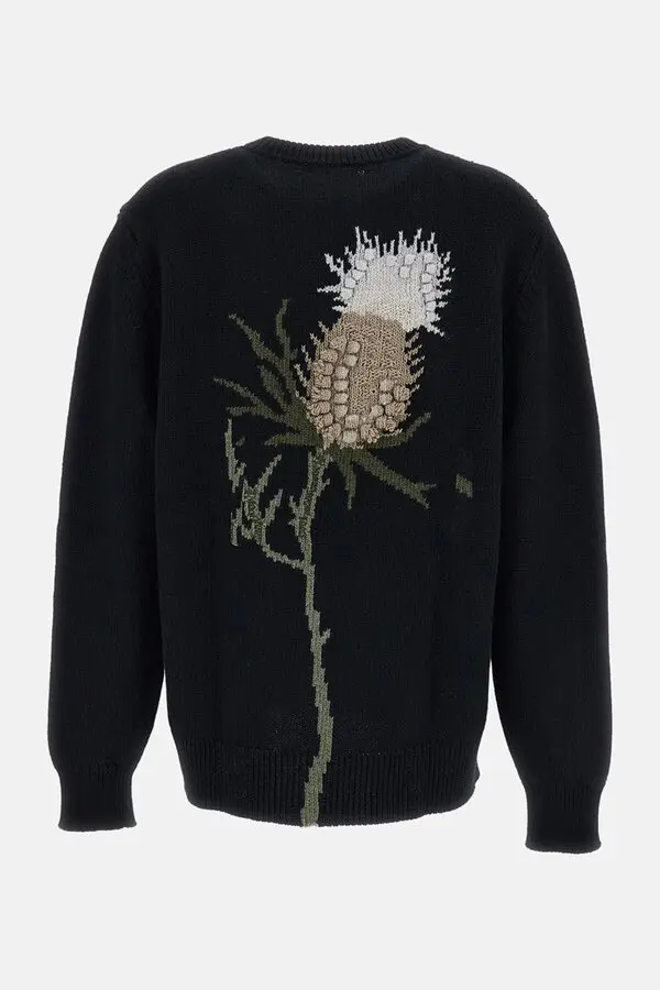 BARRIE Maglia Scottish Flower - Nero