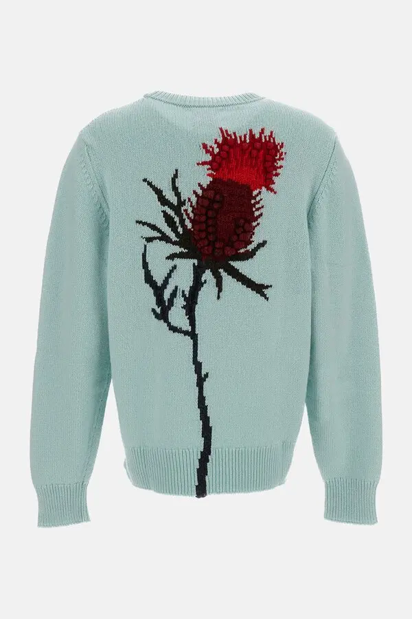 BARRIE Maglia Scottish Flower - Azzurro