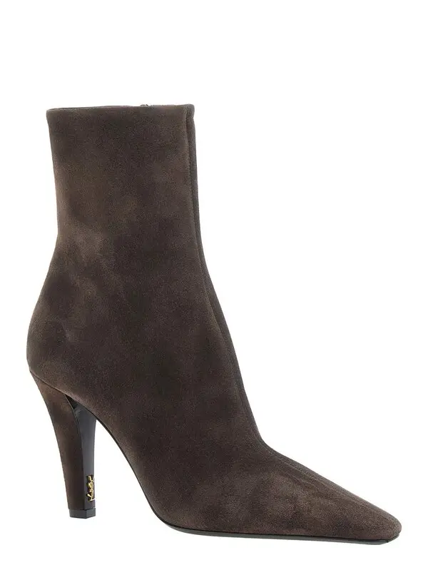 Saint Laurent Jill 95 Booties Velvet
