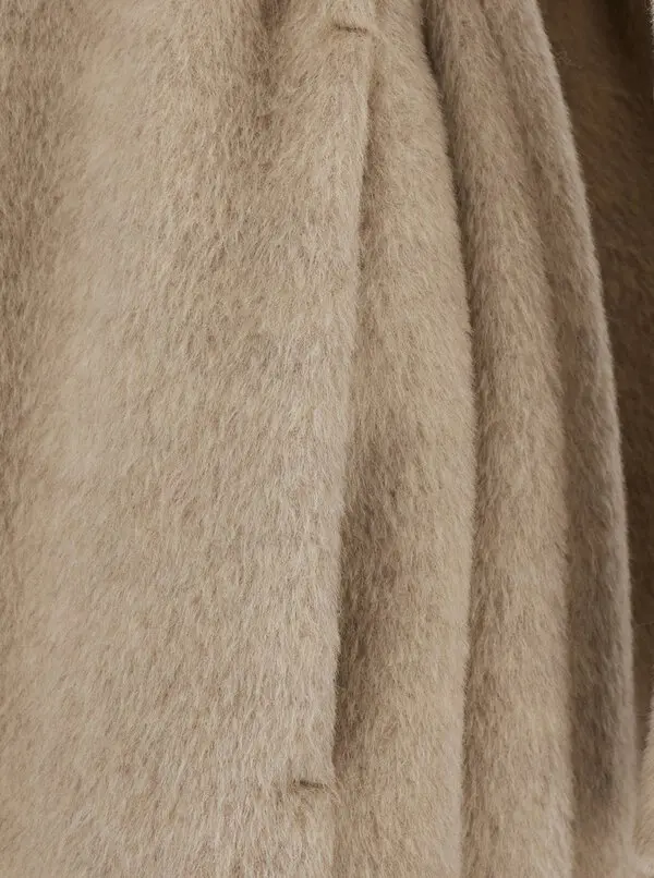 Max Mara S Tabarin Coat With Notched Revers And Pockets In Beige For - Multicolor