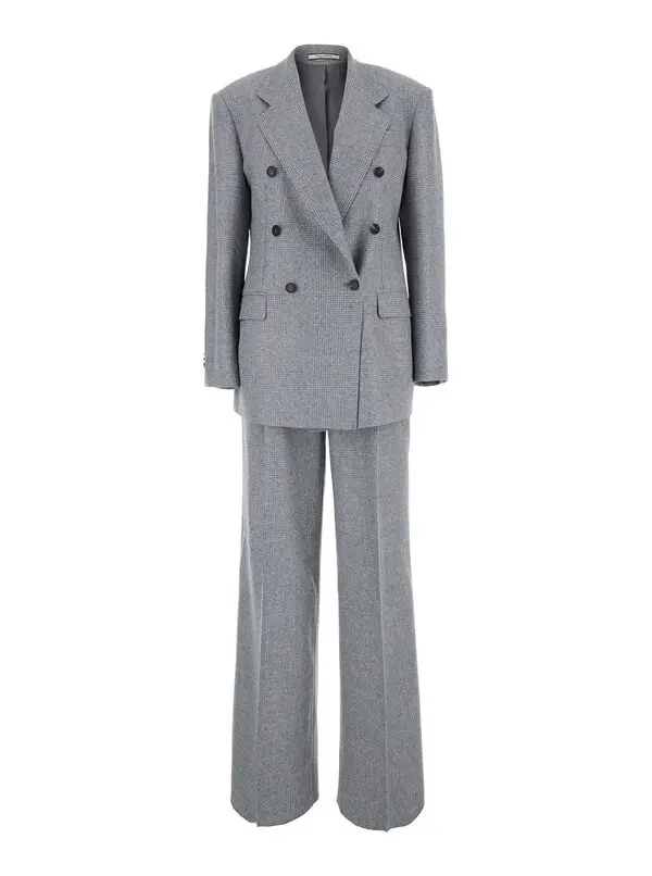 Tagliatore Loreley' Double-breasted Suit With Check Motif In Wool Blend For