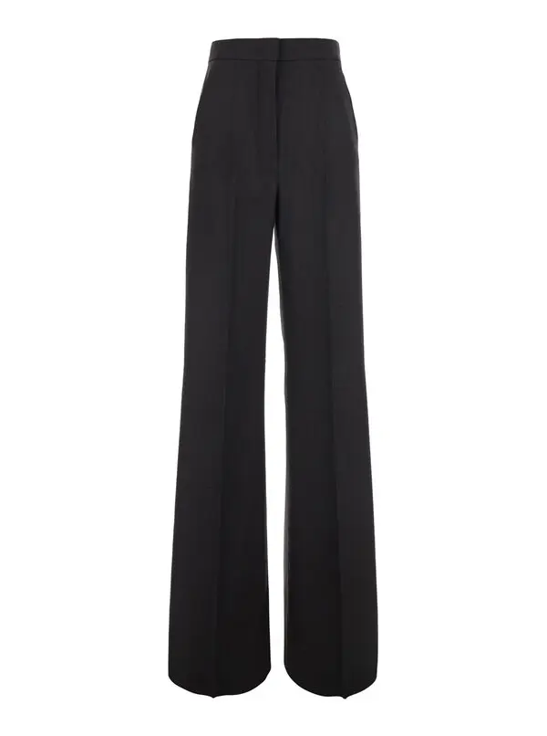Max Mara Extra' Brown Trousera With Side Pockets In Stretch Wool For - Multicolor