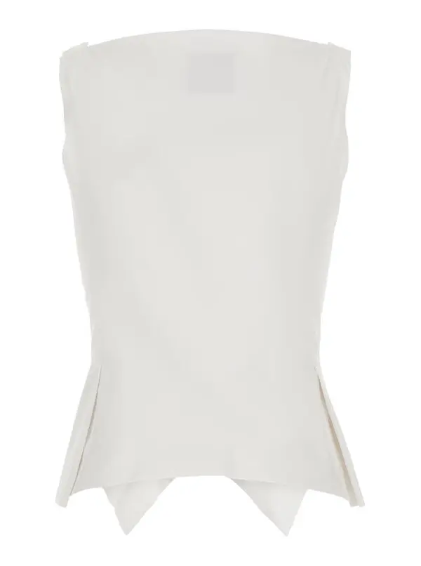 VIVIENNE WESTWOOD White Top With Button Closure And Logo On The Front In Cotton For - Multicolor