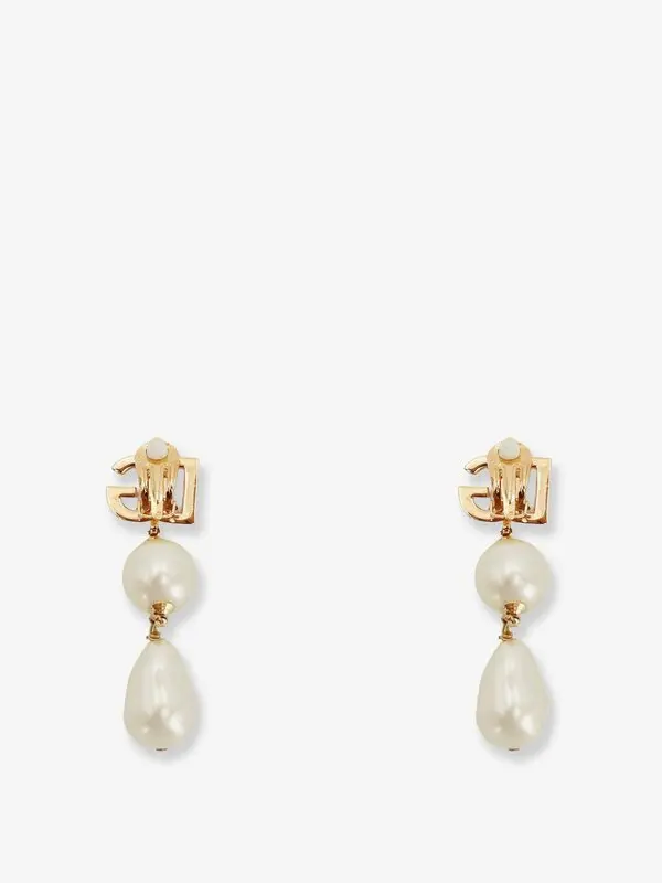 Dolce & Gabbana Brass Earrings With Dg Logo