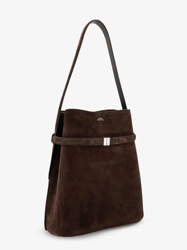 TOTEME Suede Belted Bucket Bag