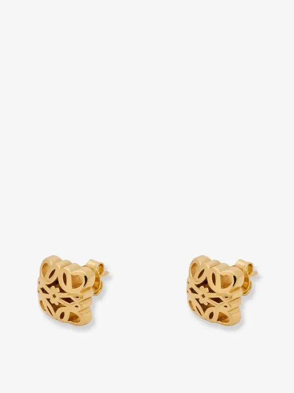 Loewe Paula's Ibiza -bombe Anagram Brass Earrings - Gold