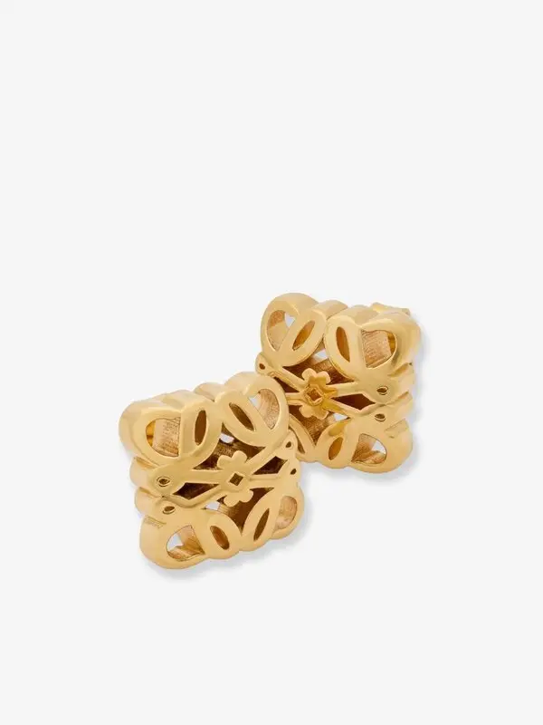 Loewe Paula's Ibiza -bombe Anagram Brass Earrings - Gold