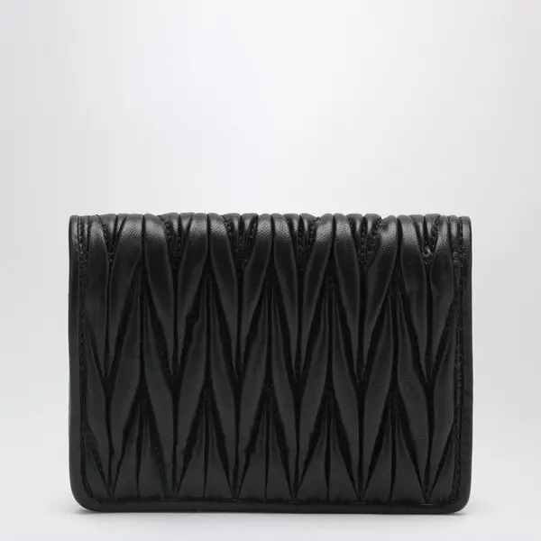 Miu Miu Compact Wallet In Quilted Nappa