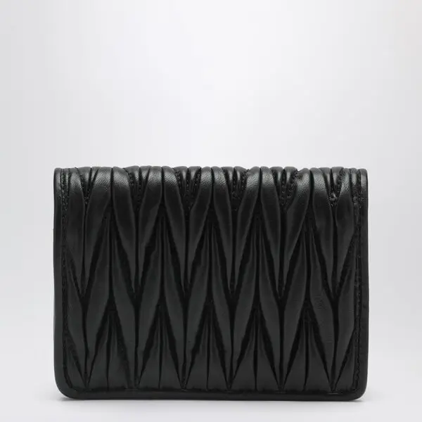 Miu Miu Compact Wallet In Quilted Nappa