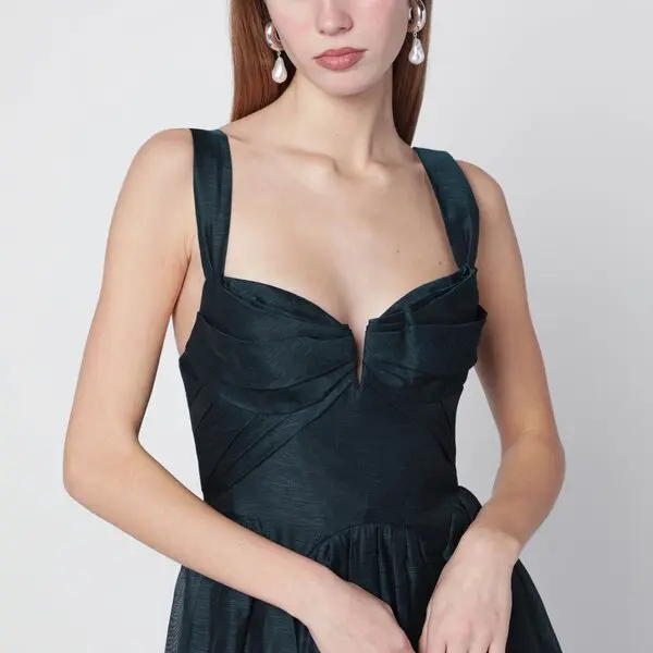 Zimmermann Rebellion Draped Midi Dress - Green