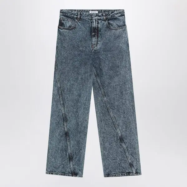 Alaïa Twisted Stonewashed Denim Jeans