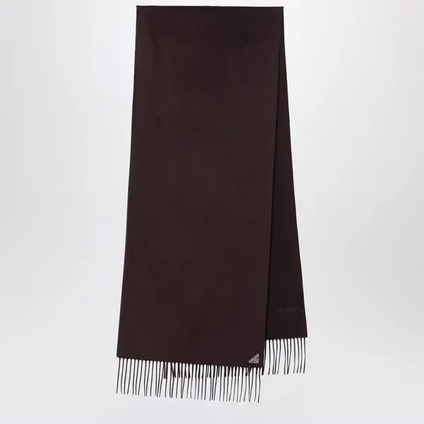 Prada Scarf In Silk And Cashmere - Brown