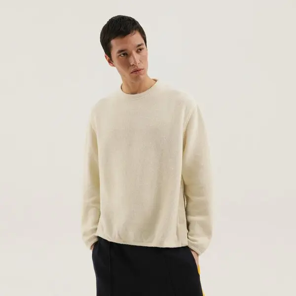 1989 STUDIO Ribbed Sweater With Slits - White