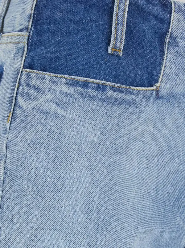 MAISON MARGIELA Light Blue Jeans With Contrasting Details On The Waist In Denim For - Multicolor