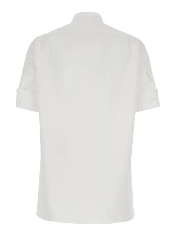 MAISON MARGIELA White Shirt With Classic Collar And Short Sleeves In Cotton For - Multicolor