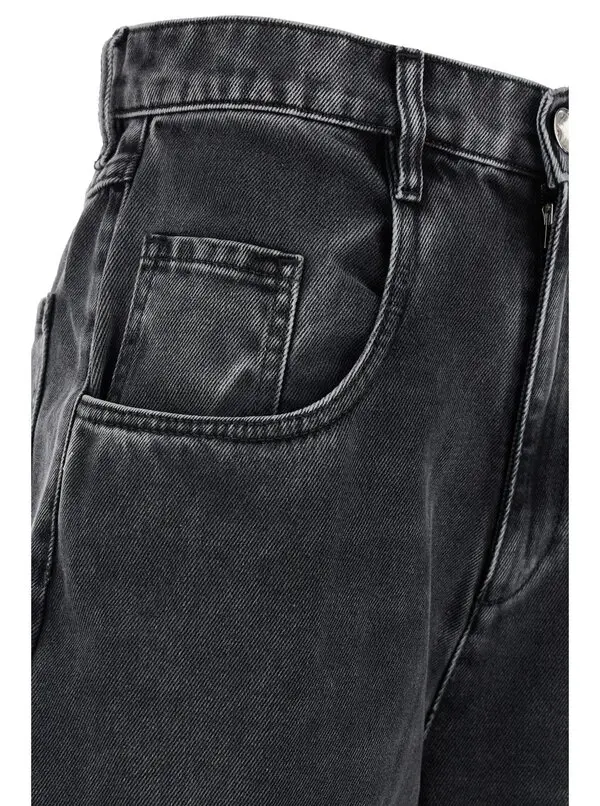 MAISON MARGIELA Five-pocket Design Ripped Black Cotton Denim Jeans - Multicolor