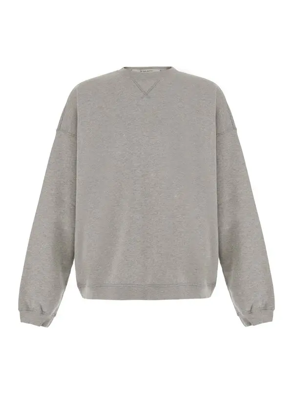 GOLDEN GOOSE Gray Crewneck Sweatshirt With Logo Lettering On The Back In Cotton For - Multicolor