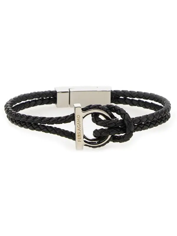 FERRAGAMO Bracciale Gancini - Black