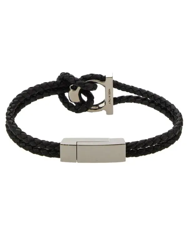 FERRAGAMO Bracciale Gancini - Black