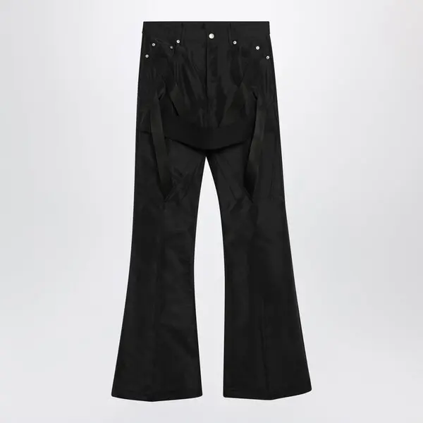 Rick Owens Megastrapped Bolans Jeans In Nylon Canvas