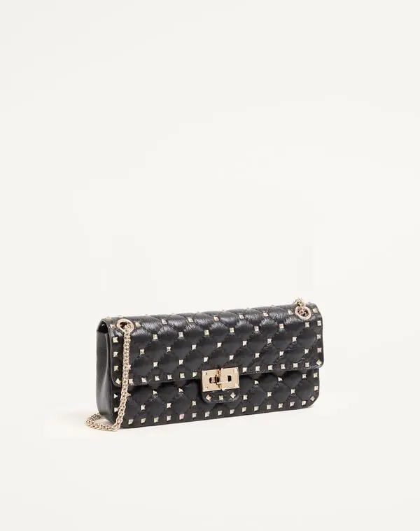 Valentino Garavani Rockstud Spike Medium Shoulder Bag In Kidskin - Black