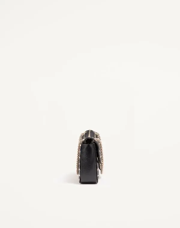 Valentino Garavani Rockstud Spike Medium Shoulder Bag In Kidskin - Black