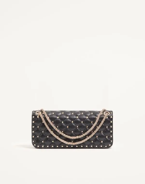 Valentino Garavani Rockstud Spike Medium Shoulder Bag In Kidskin - Black