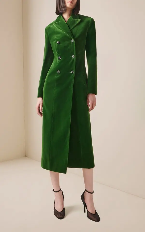 Alaïa Tailored Cotton-velvet Coat