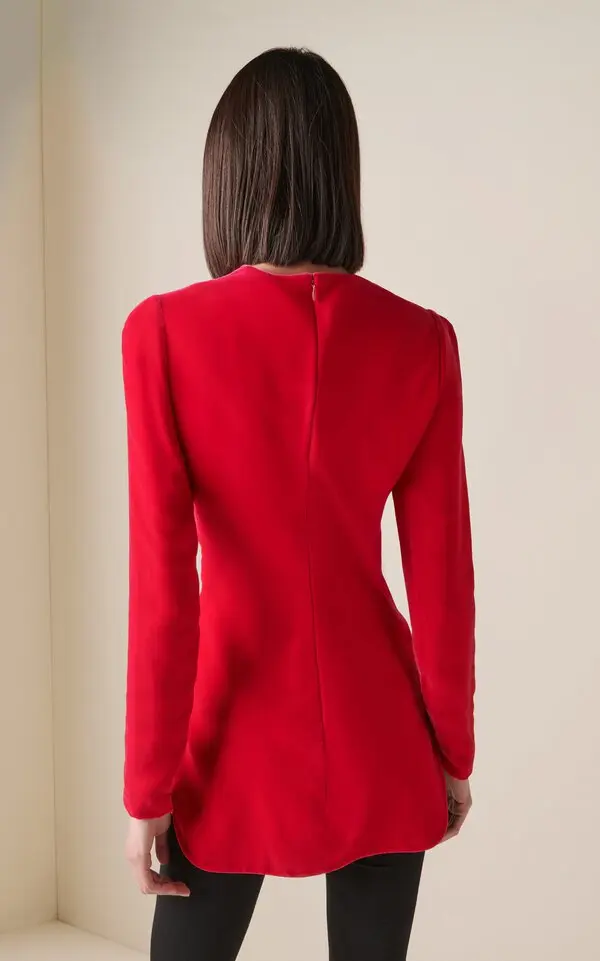 Alaïa Cinched Velvet Mini Dress